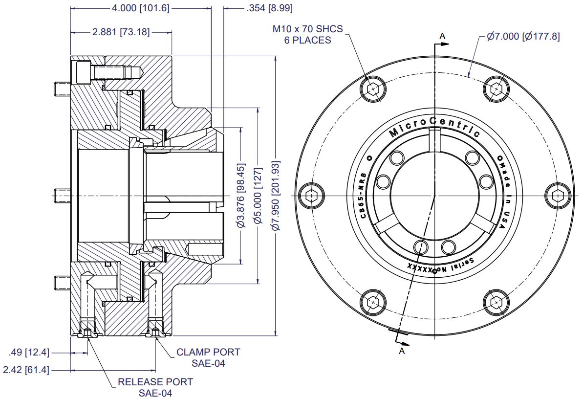 Model CB65-NRB, CB-NRB Collet Chucks - Stationary Design On ...