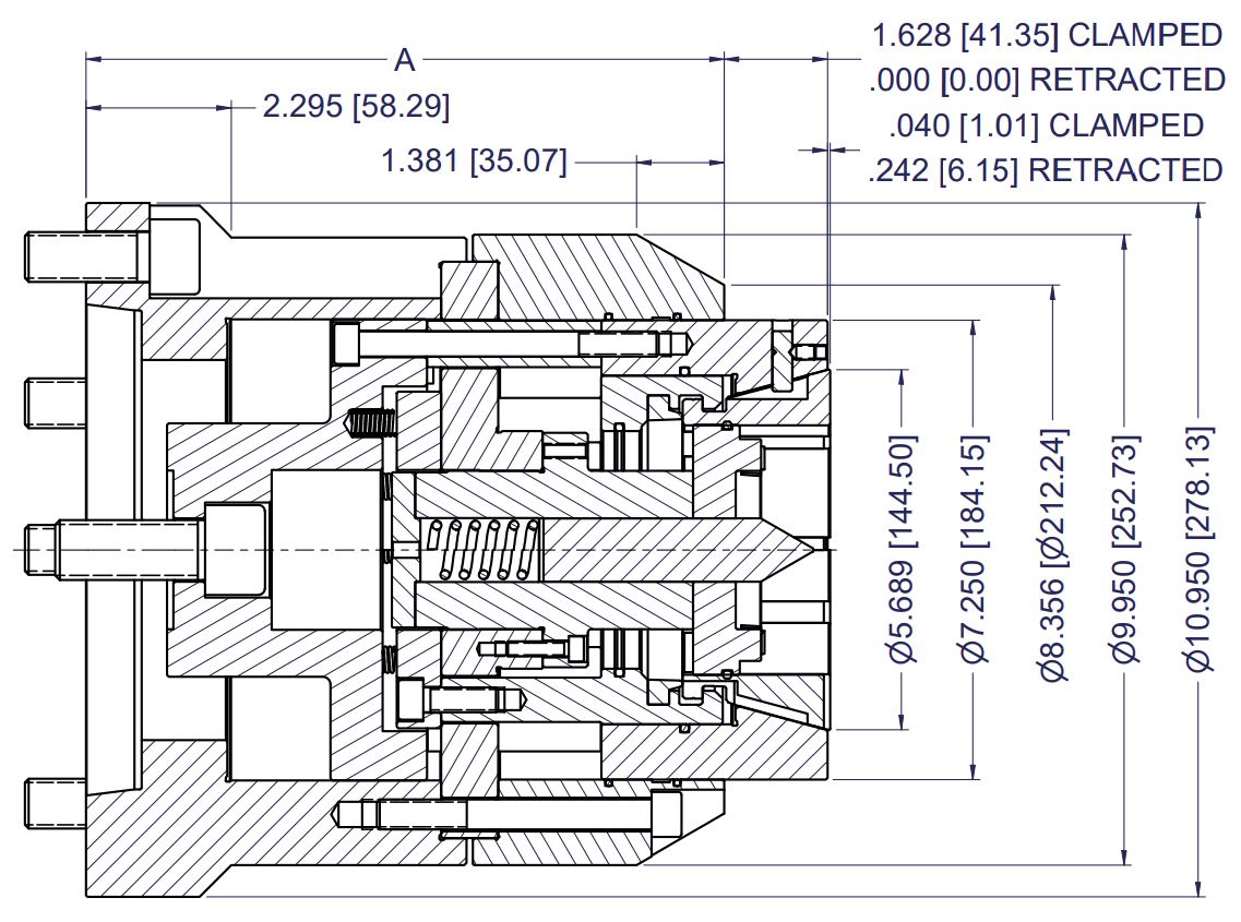 Model WSF-100/A11, WSF Collet Chucks - Retractable Design On ...