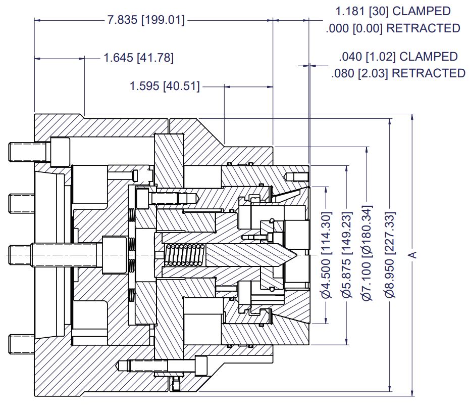 Model WSF-80/A8, WSF Collet Chucks - Retractable Design On MicroCentric ...
